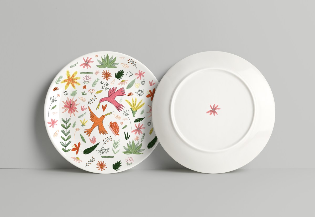 Plate design – María Serrano Illustration